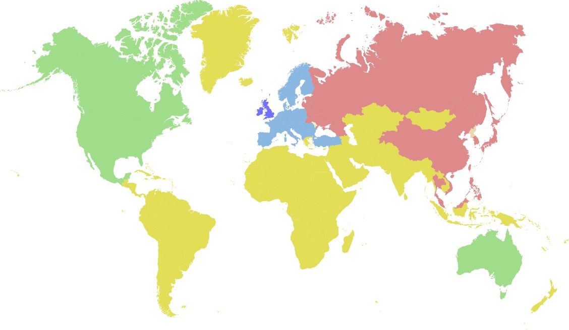 Shipping zones world map Shipping zones world map